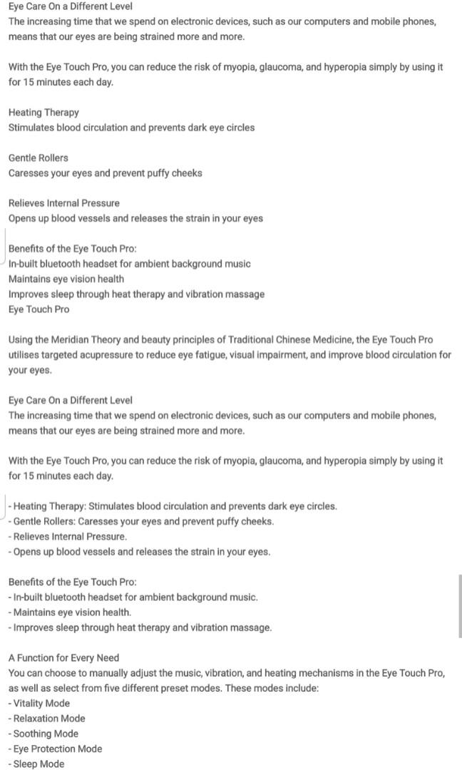 BNIB Ogawa Eye Touch Pro, Health & Nutrition, Massage Devices on Carousell