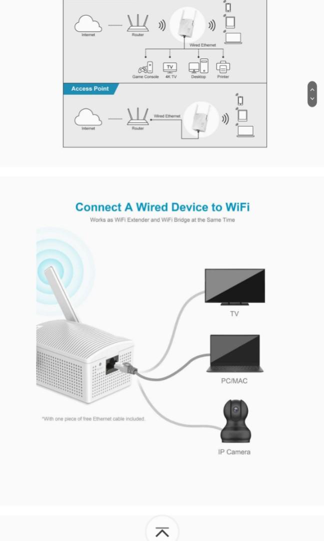 Brostrend Wifi Extender Mbps Internet Signal Booster Range Repeater Add Coverage Up To