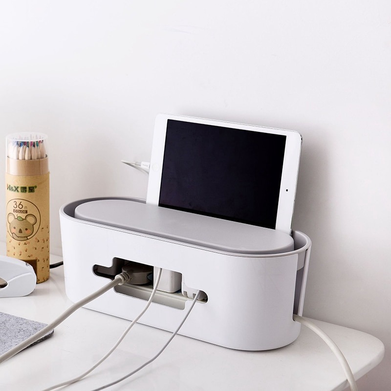 Cable Storage Organiser Management Box Case Power Strip Wire Management ...