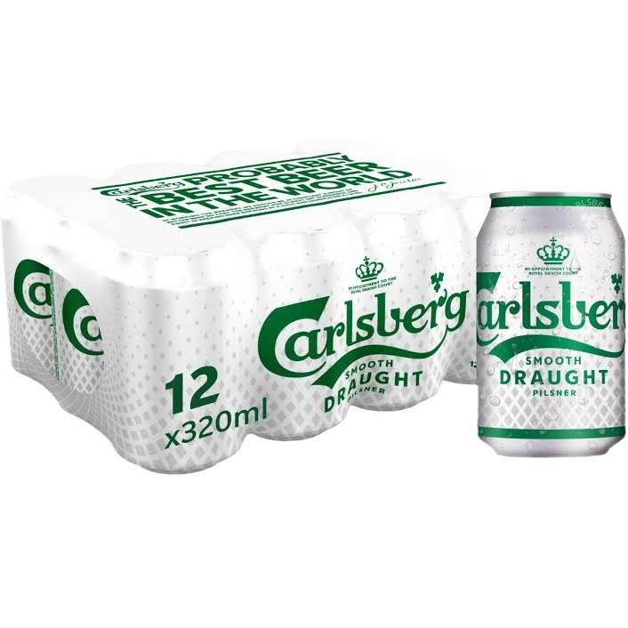 Carlsberg Beer 12 can pack (smooth, danish), Food & Drinks, Alcoholic ...