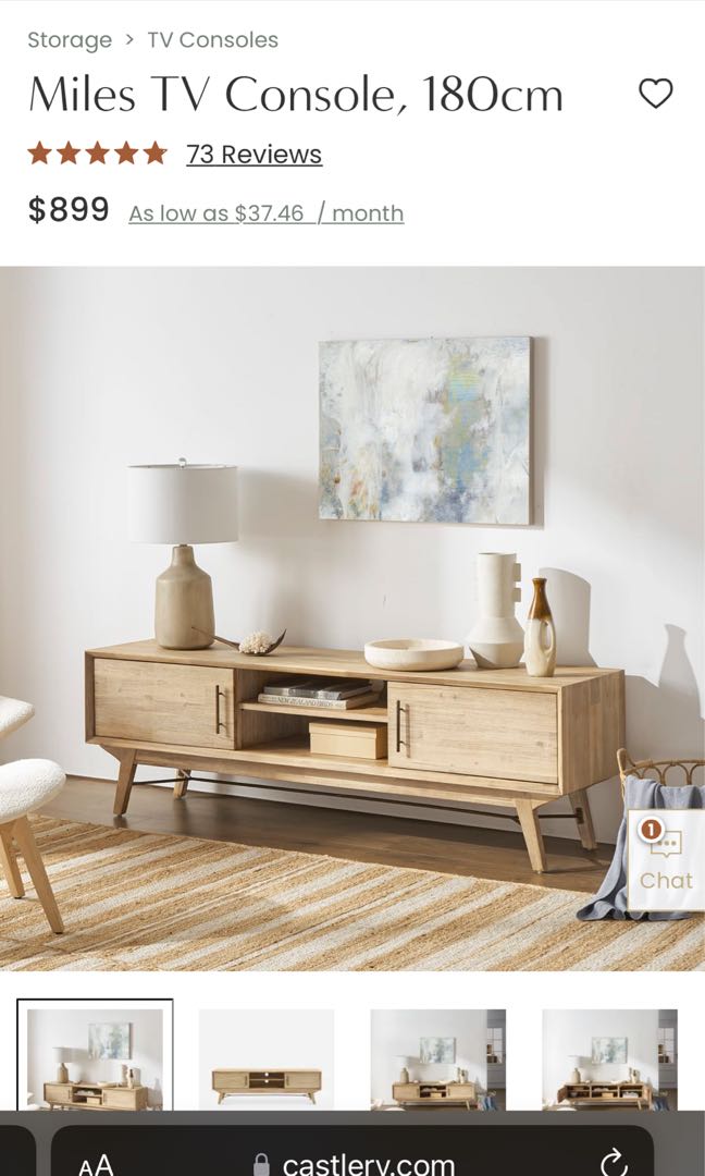 Castlery Miles TV Console, Furniture & Home Living, Furniture, TV ...