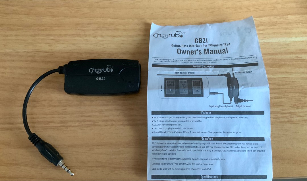 Cherub GB2i Guitar Audio Interface, Mobile Phones & Gadgets, Other ...