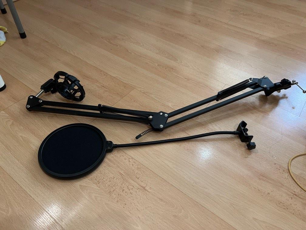 Condenser microphone table stand + diffuser, Audio, Microphones on ...