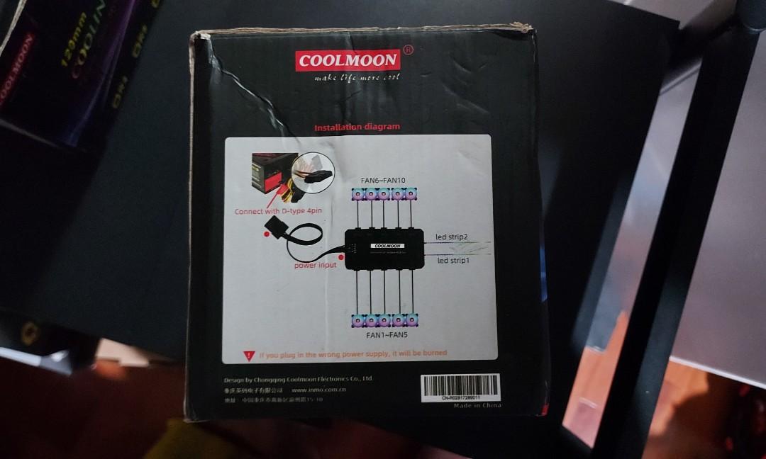 Cooling Fans Coolmoon RGB 6 Fans, Computers & Tech, Parts & Accessories ...