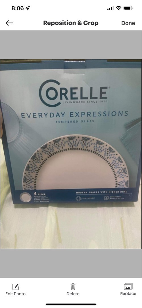 Corelle Dinner Plates 4 pcs, Furniture & Home Living, Kitchenware ...