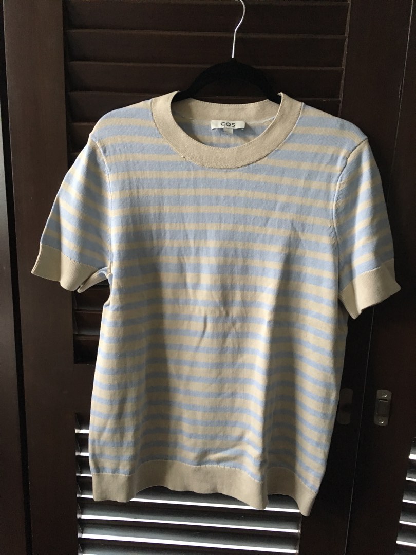 COS striped knit shirt, Women's Fashion, Tops, Shirts on Carousell