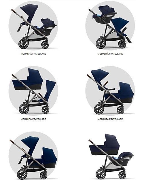 Cybex Gazelle S Double Stroller (Configurable to 2 Seats), Babies ...