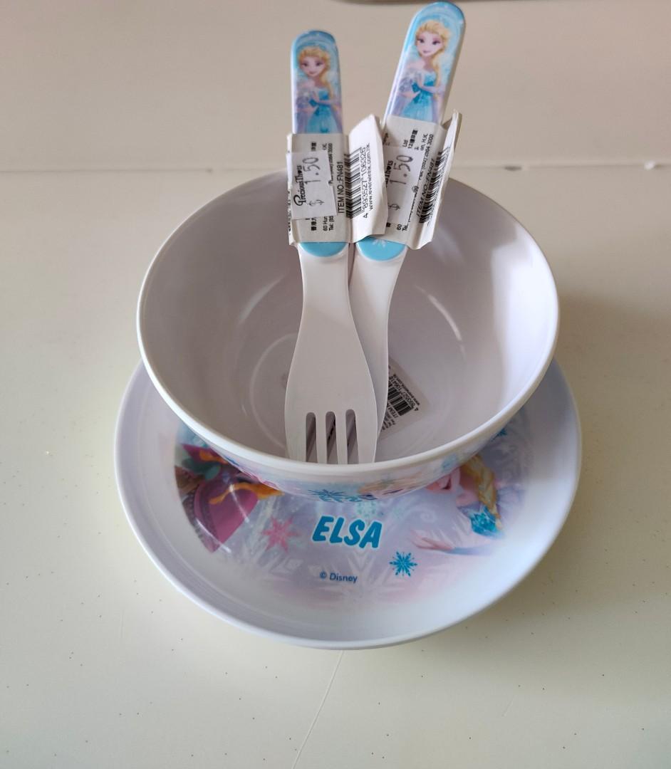 Disney Frozen forks, bowl and plate, Babies & Kids, Nursing & Feeding ...