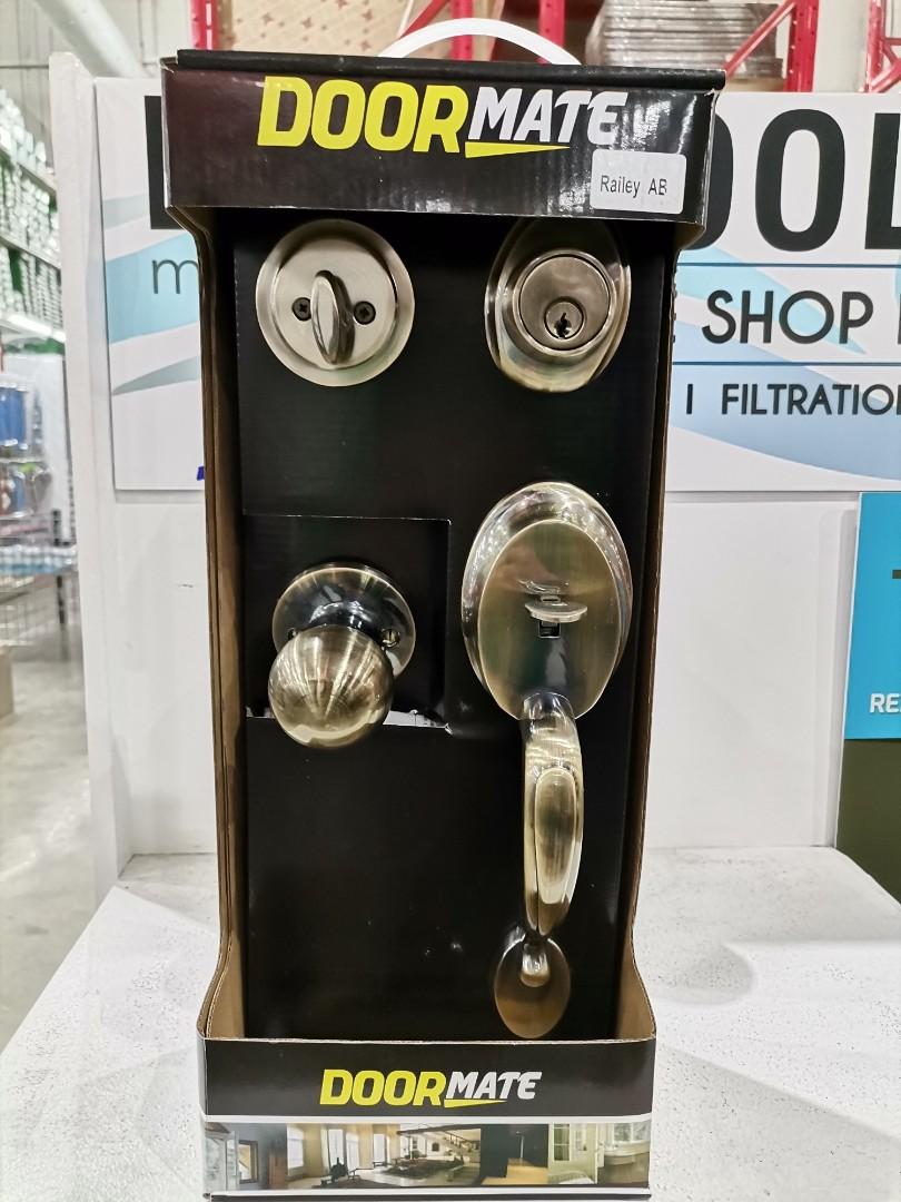 DOORMATE HANDLESETS RAILEY AB( ANTIQUE BRASS), Furniture & Home Living ...