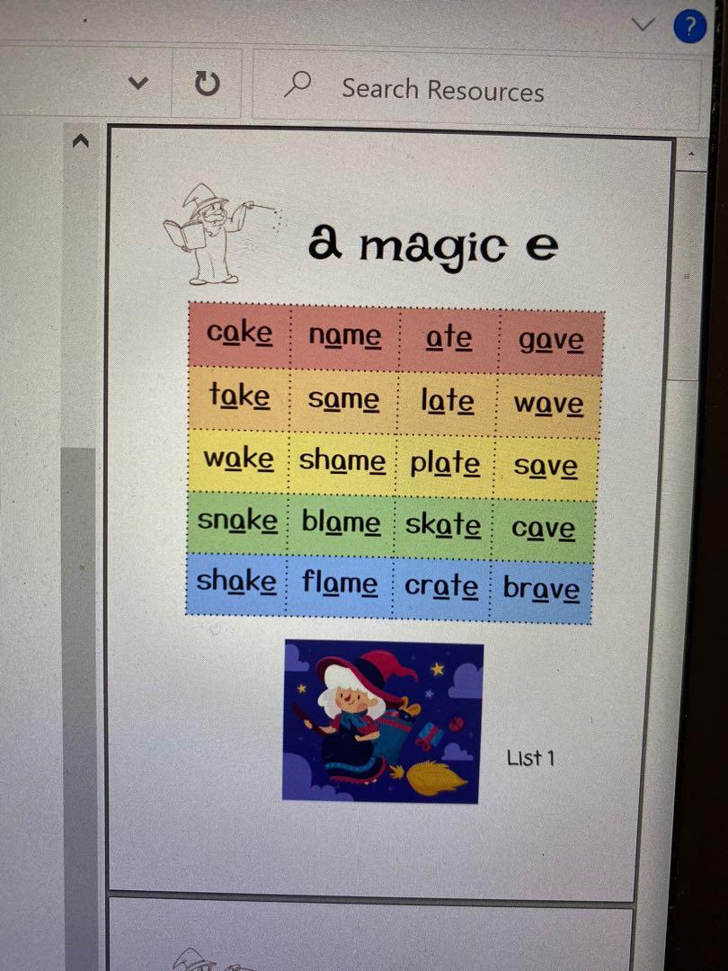Dyslexia - Sight word & Magic-E word lists, Hobbies & Toys, Books ...