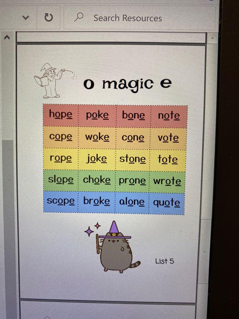 Dyslexia - Sight word & Magic-E word lists, Hobbies & Toys, Books ...