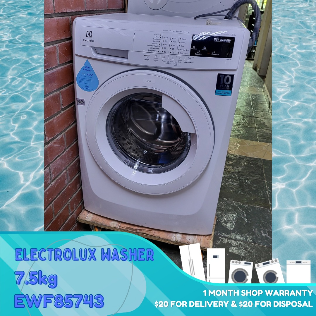 ELECTROLUX Washer 7.5kg EWF85743, TV & Home Appliances, Washing ...