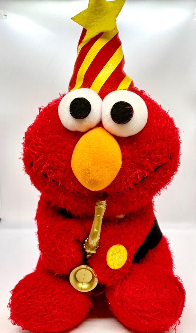Birthday Elmo Playing the Trumpet Stuffed Toy, Hobbies & Toys, Toys ...