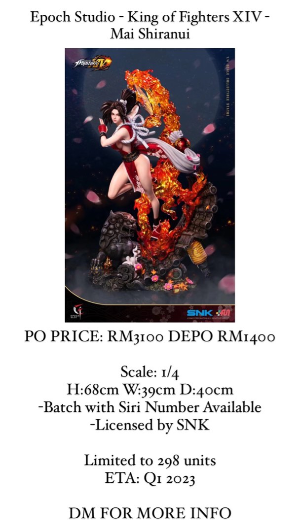 Epoch Studio - King of Fighters XIV - Mai Shiranui, Hobbies & Toys, Toys & Games on Carousell