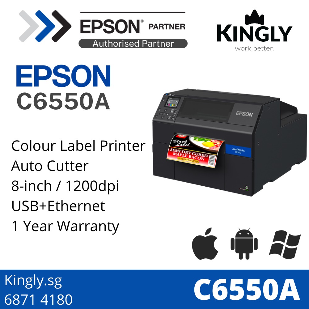 Epson ColorWorks C6550A 8-inch Colour Label Printer C6550 on Carousell