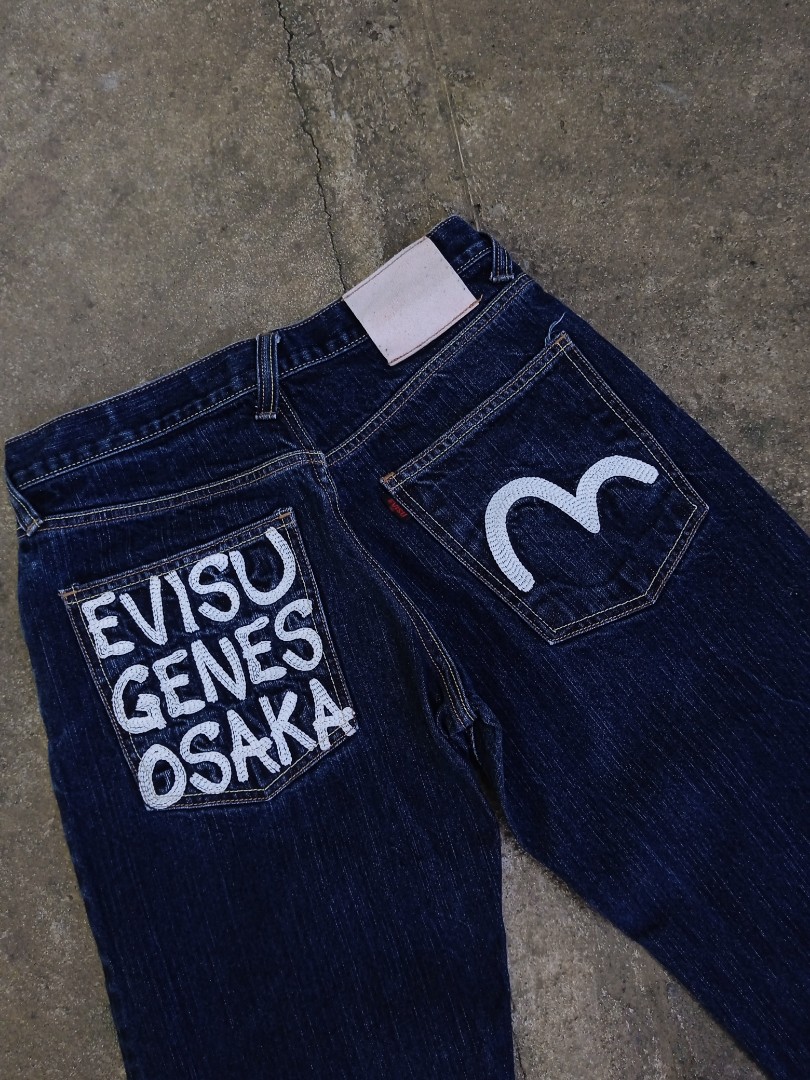 EVISU GENES OSAKA (OFF/LEGIT), Men's Fashion, Bottoms, Jeans on Carousell