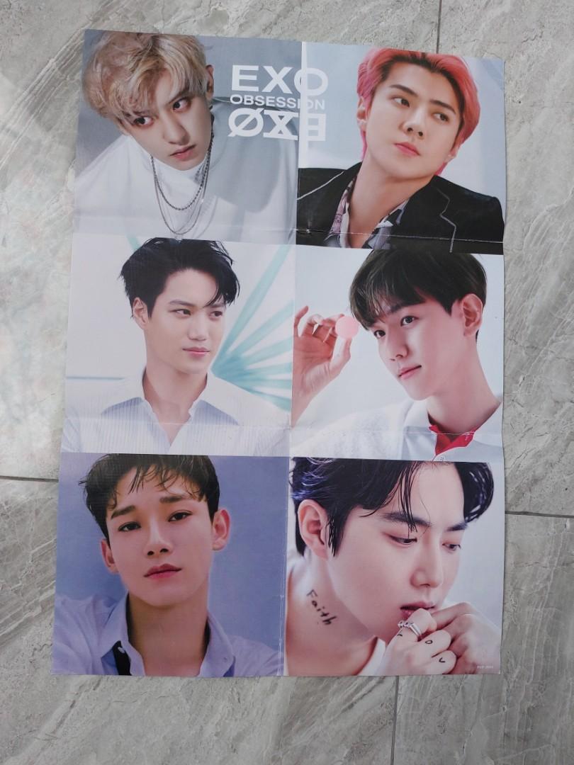 EXO POSTER OT6 OBSESSION ERA FANMADE, FANKIT ( UNOFFICIAL ), Hobbies & Toys, Collectibles ...