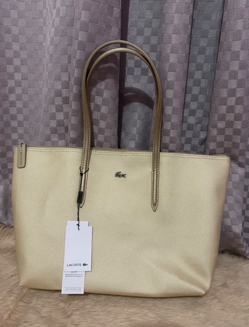 Factory Pull Out Lacoste Tote Bag, Women's Fashion, Bags & Wallets ...