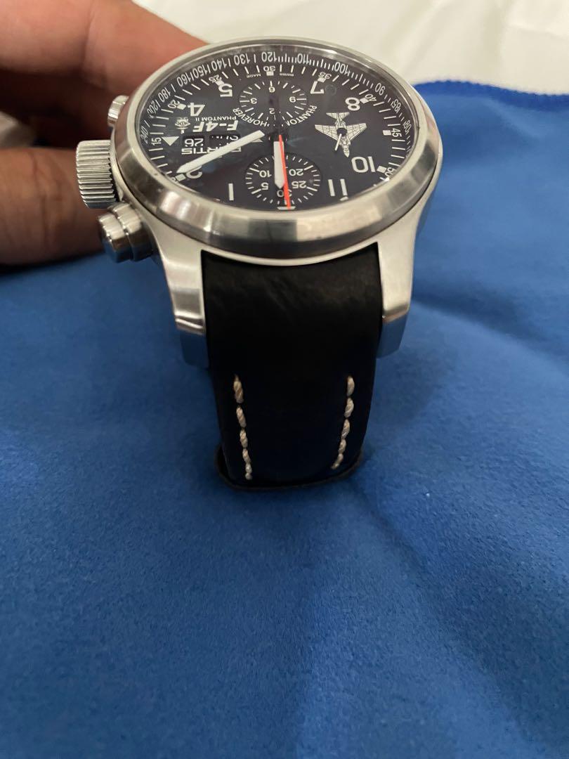 Fortis F-4F Aviator Chronograph Watch top gun air force pilot F4 F5 F15 ...
