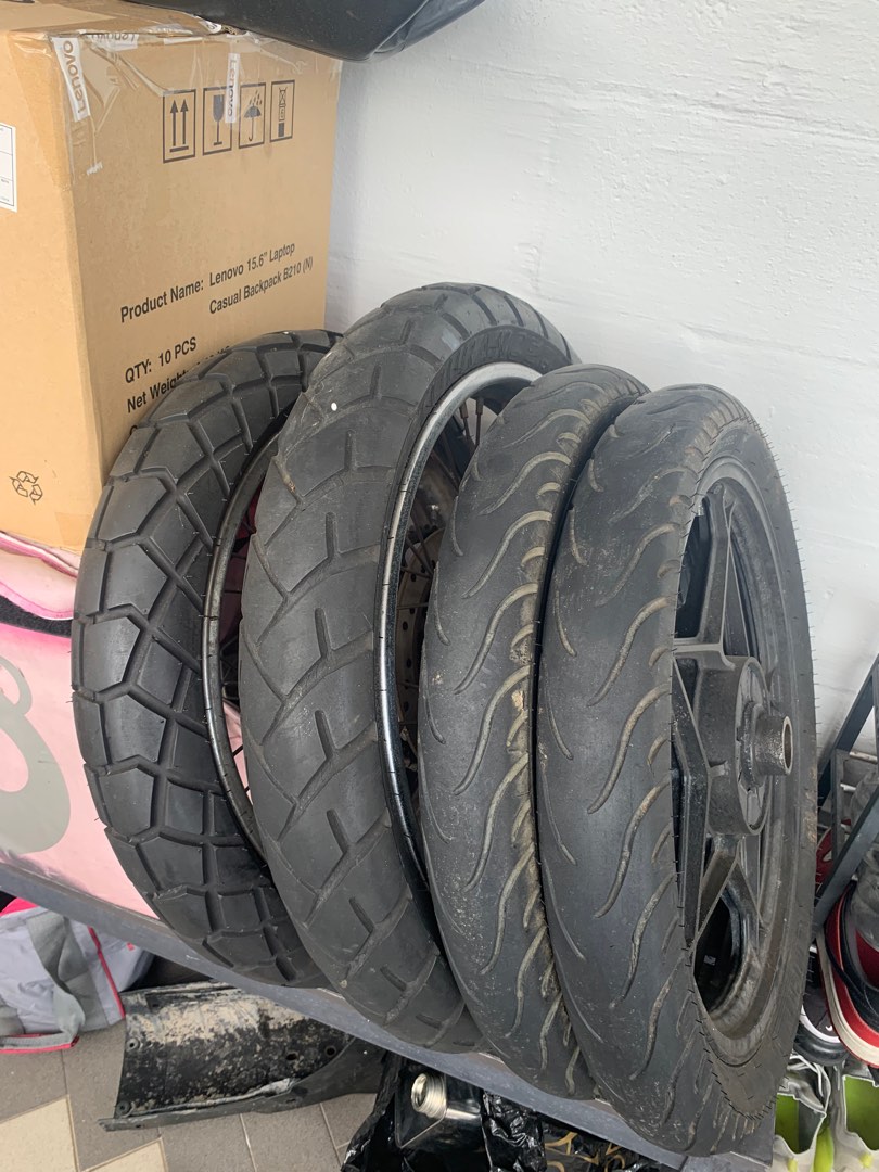 Free tyres and rims, Motorcycles, Motorcycle Accessories on Carousell