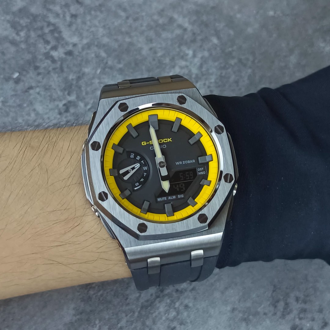 G- Shock Casioak ap custom mod Matt ash grey v9 ga2100 ga2110 ga-2100 ...