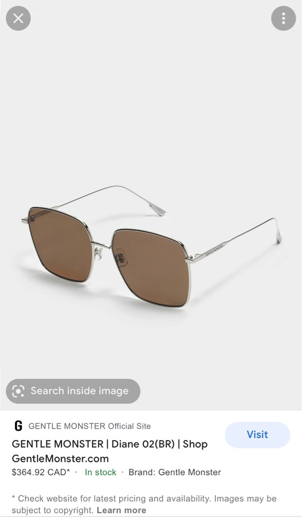 Gentle Monster DIANE 02 (BR), Women's Fashion, Watches & Accessories ...