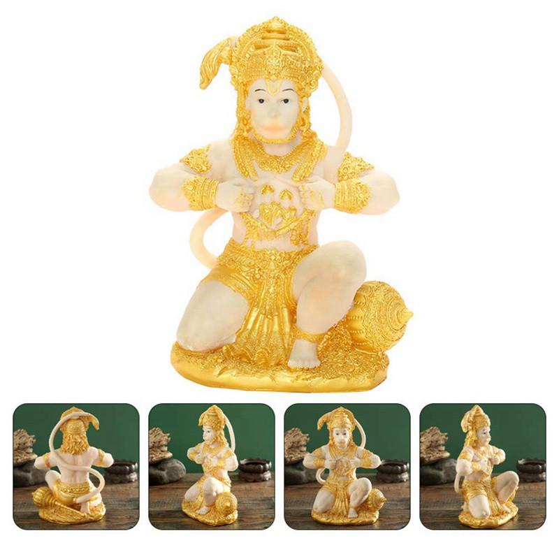 Gold Hanuman statue Indian lord, Everything Else on Carousell