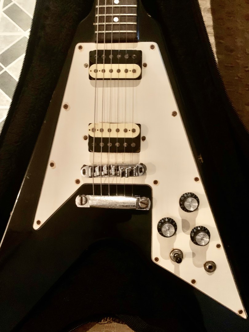 Greco Flying V Guitar 1978 Japan with Semi Hard Case, Hobbies & Toys ...