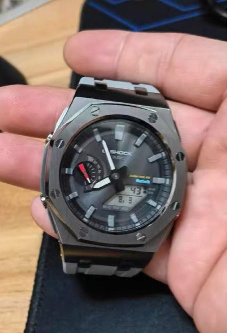 Gshock Casio gab-2100 gab2100 ga2100 Solar version custom mod, Men's ...