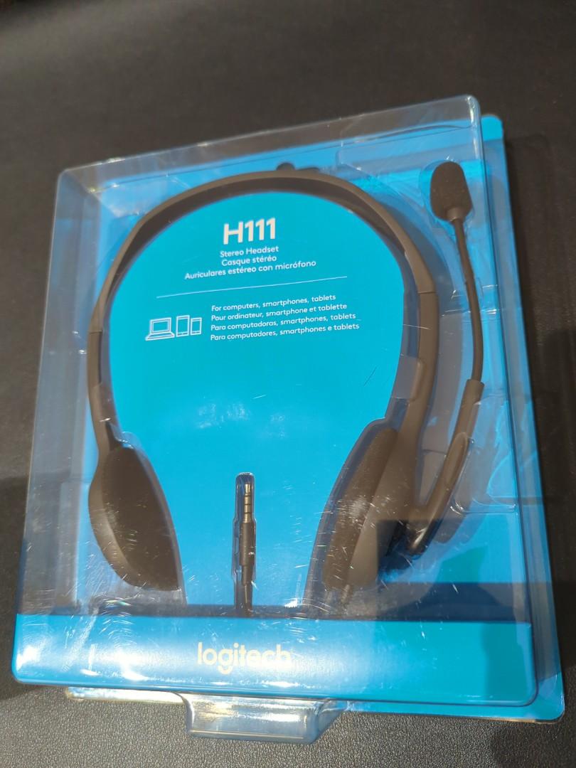 H111 Logitech headphone with mic, Audio, Headphones & Headsets on Carousell