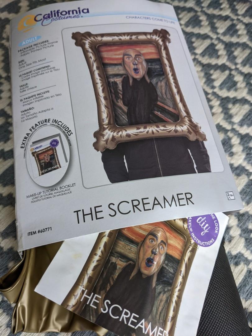 [Halloween] The Scream of Munch Costume for Adults, Hobbies & Toys ...