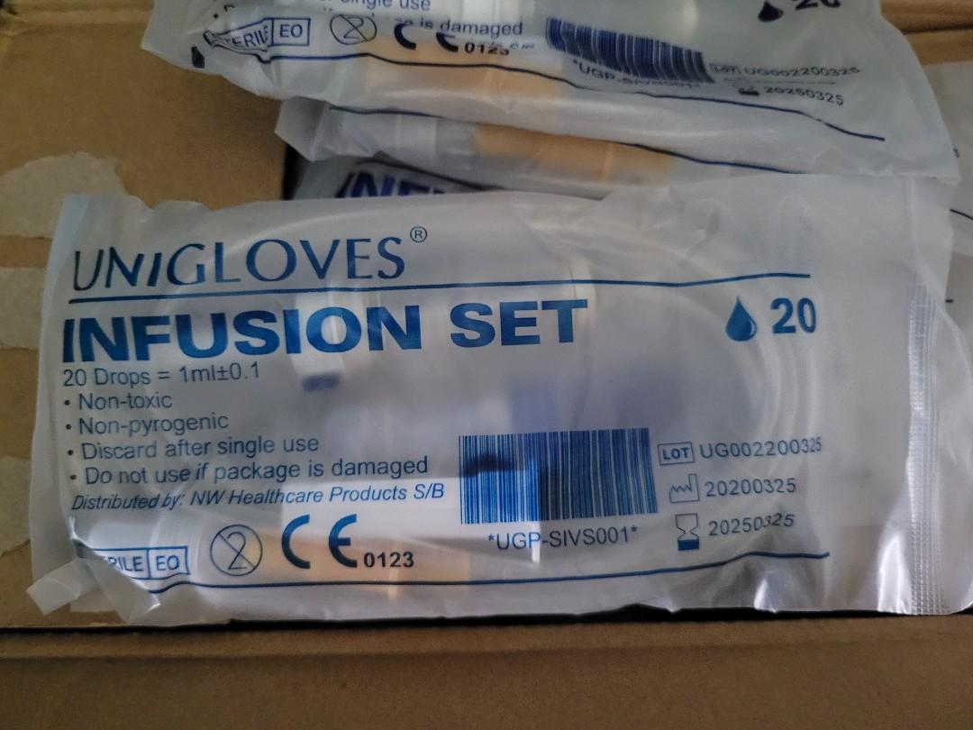 Hartmann sodium lactate IV fluid w/ infusion set, Pet Supplies, Health ...