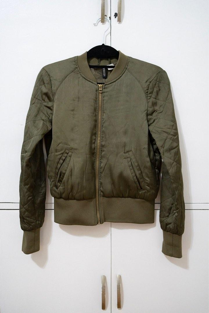 h&m bomber jacket, Women's Fashion, Coats, Jackets and Outerwear on Carousell