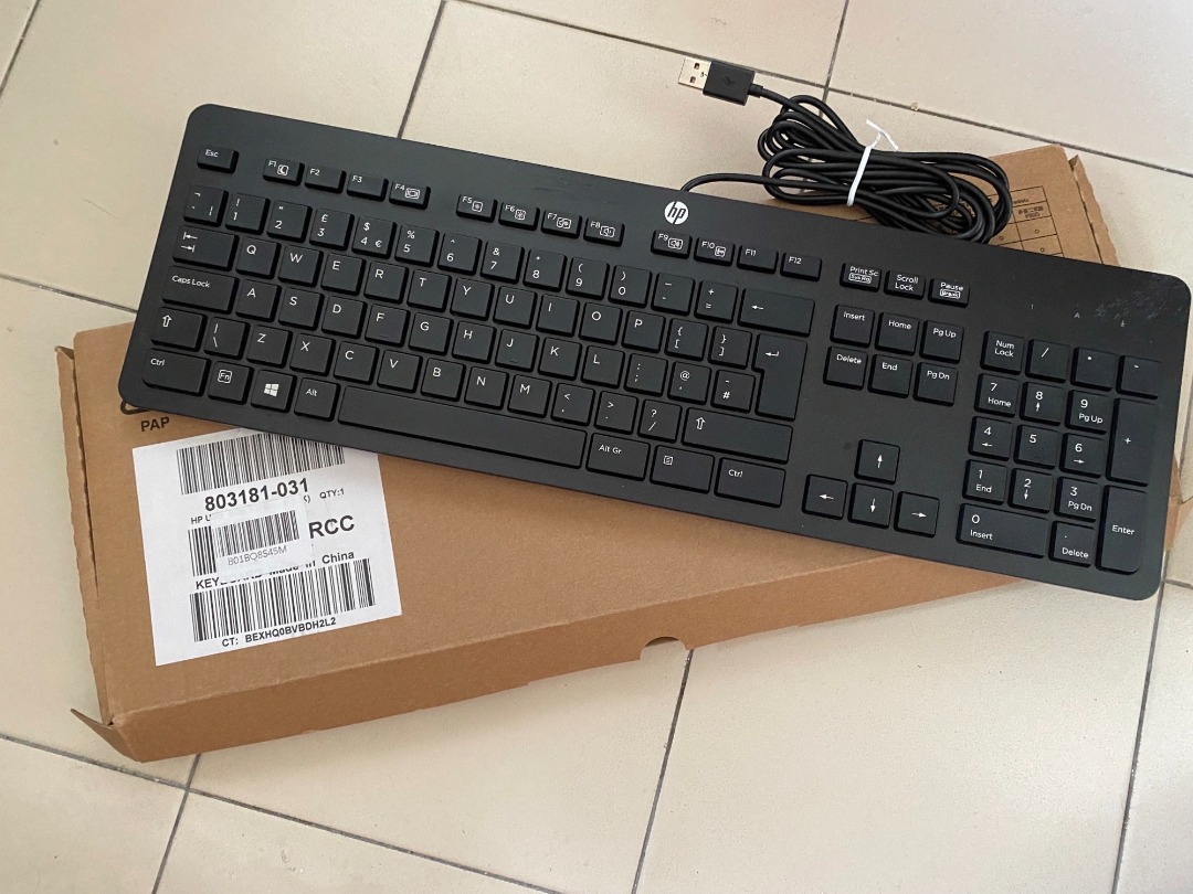 HP USB Slim Business Keyboard, Computers & Tech, Parts & Accessories ...