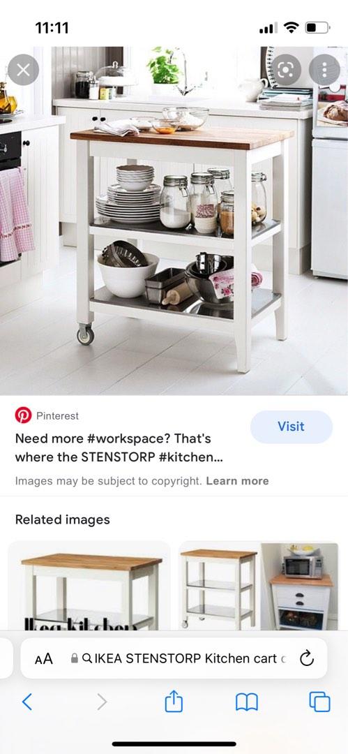 IKEA STENSTORP Kitchen Cart trolley, Furniture & Home Living, Furniture ...