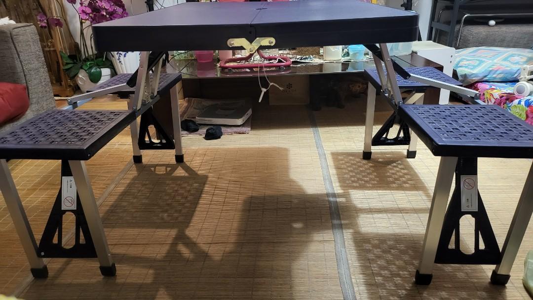 Japanese Camping picnic leisure table and chairs in 1, Sports Equipment ...