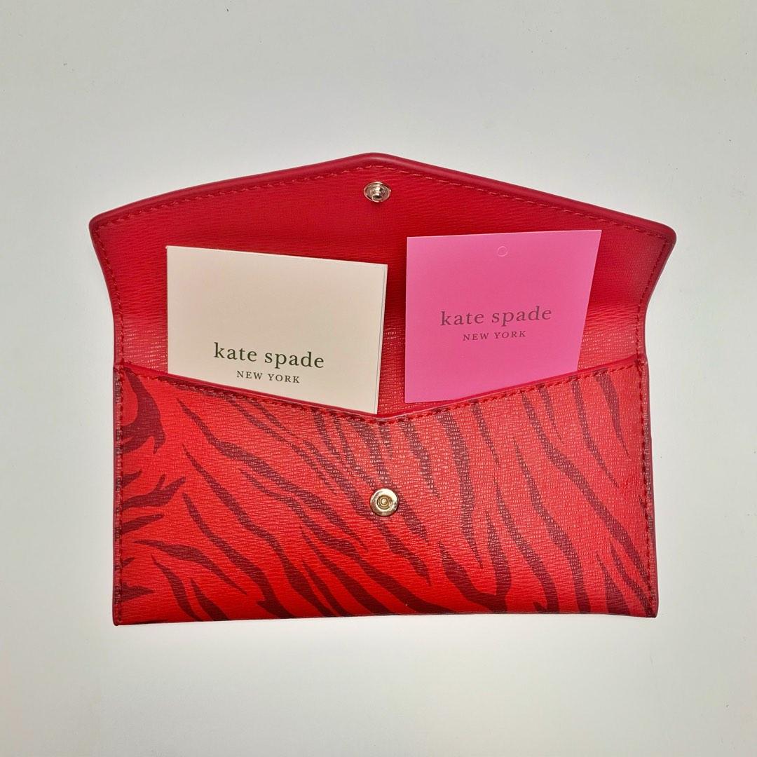 Kate Spade Limited Edition Red Tiger Stripe wallet, Women's Fashion ...