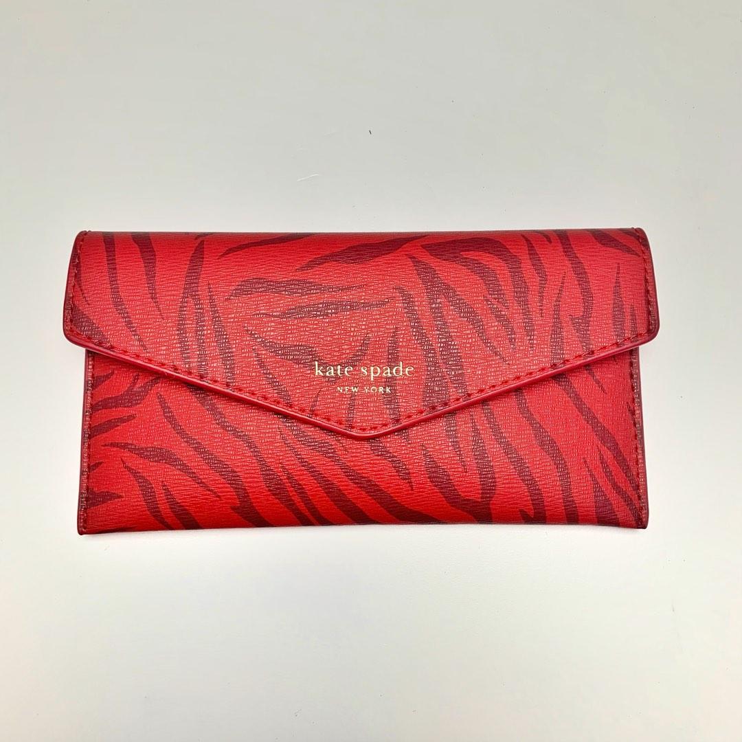 Kate Spade Limited Edition Red Tiger Stripe wallet, Women's Fashion ...