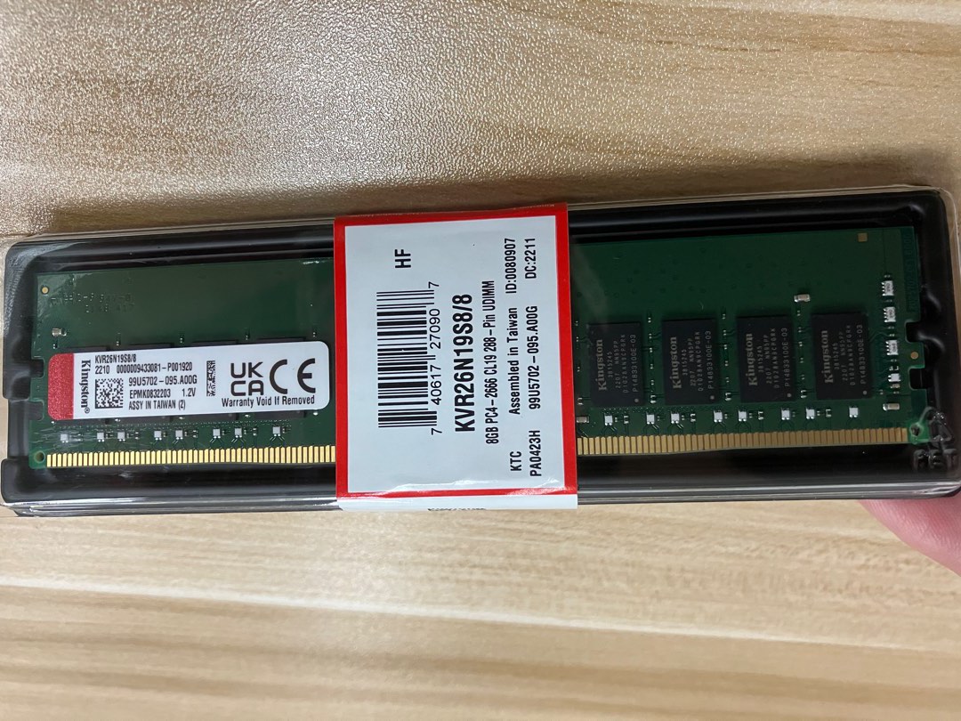Desktop Ram - Kingston 8gb RAM DDR4 2666Mhz 288-pin DIMM, Computers ...