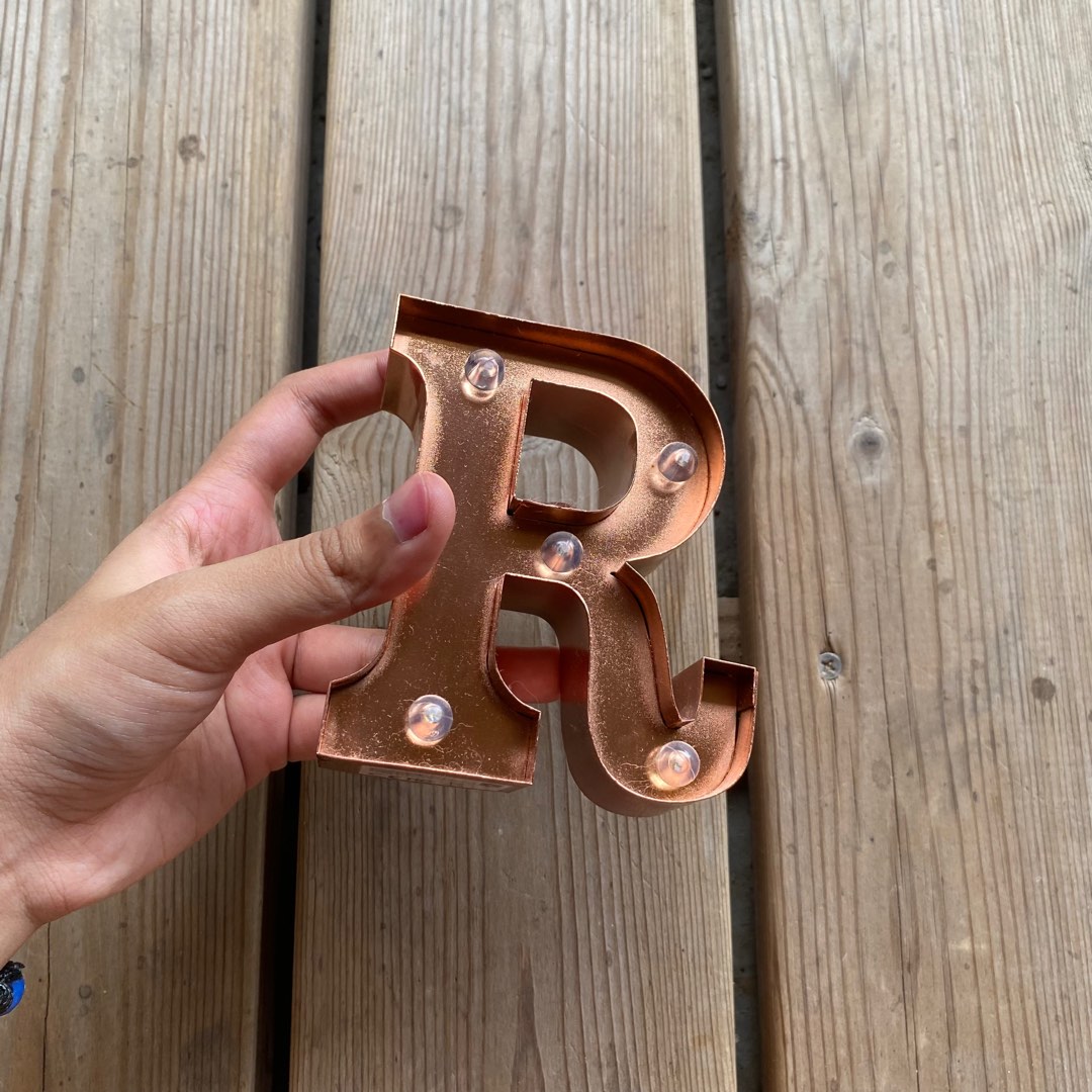 light-up letter R, Furniture & Home Living, Home Decor, Wall Decor on ...