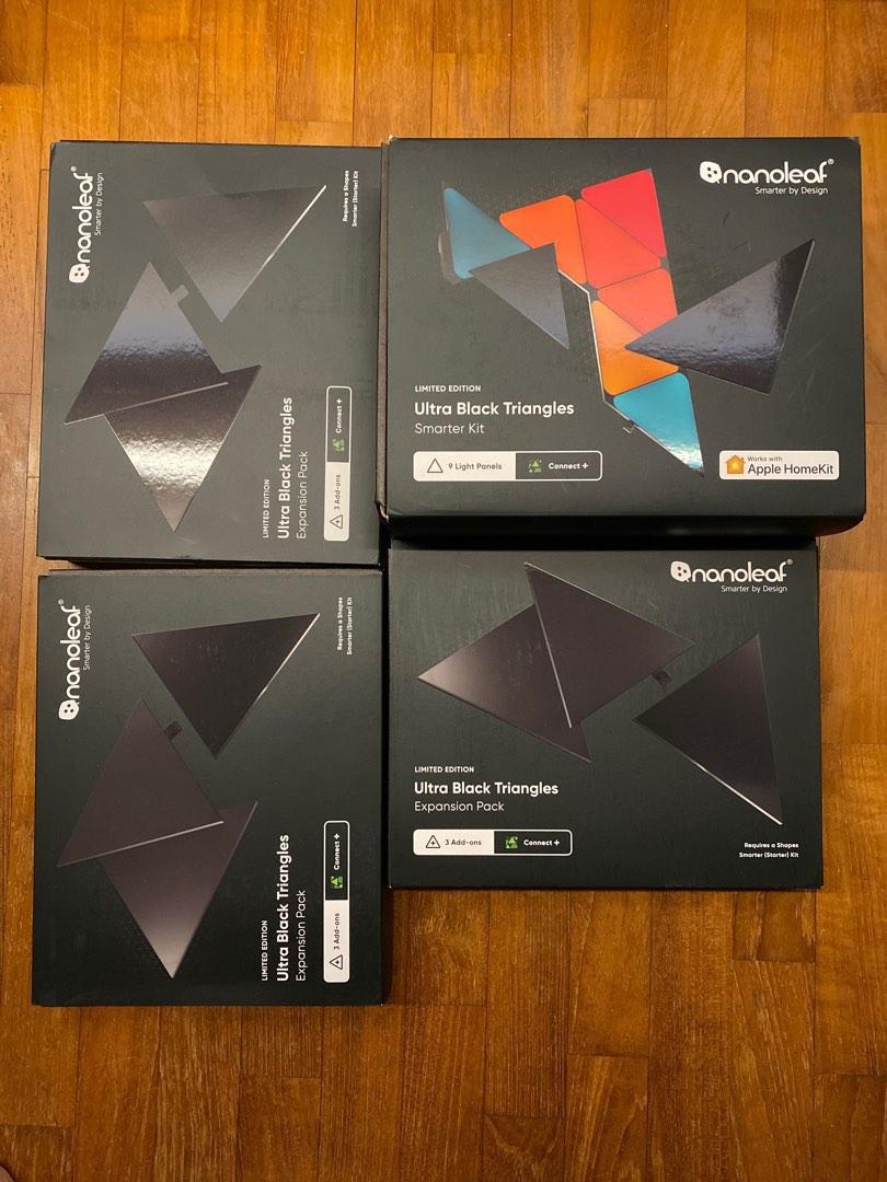Limited Edition Nanoleaf Shapes Ultra Black Triangles (18 Light Panels ...