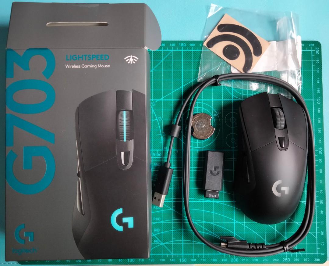 Logitech G703 (Huno blue shell, white dot switches), Computers & Tech ...