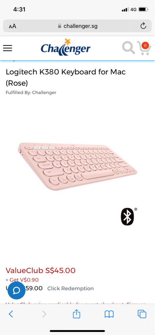 Logitech K380 Keyboard In Rose Computers And Tech Parts And Accessories Computer Keyboard On