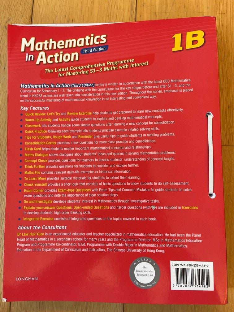 Mathematics in Action Third Edition 1B, 興趣及遊戲, 書本 & 文具, 教科書 - Carousell