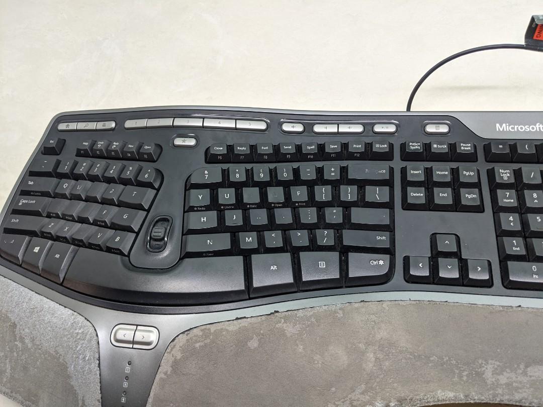 Microsoft Ergonomic Full Keyboard with hotkeys, Computers & Tech, Parts ...