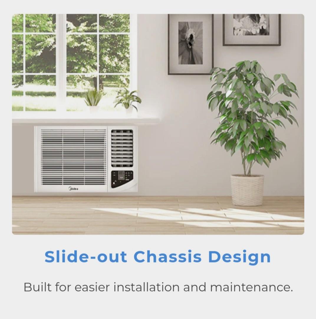 MIDEA 1.0 HP WINDOW TYPE INVERTER AIRCON, Furniture & Home Living ...
