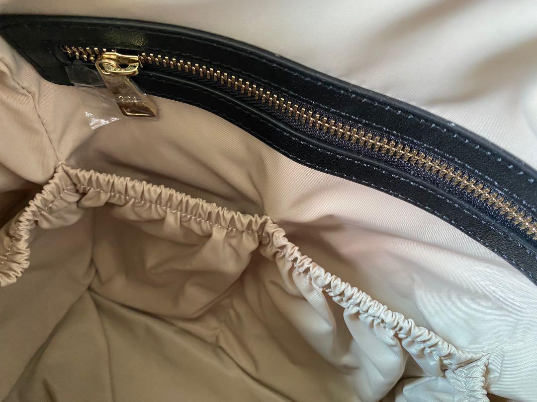 Mina Baie Nylon Mini Stevie Diaper Bag in Black & Gold, Babies & Kids ...