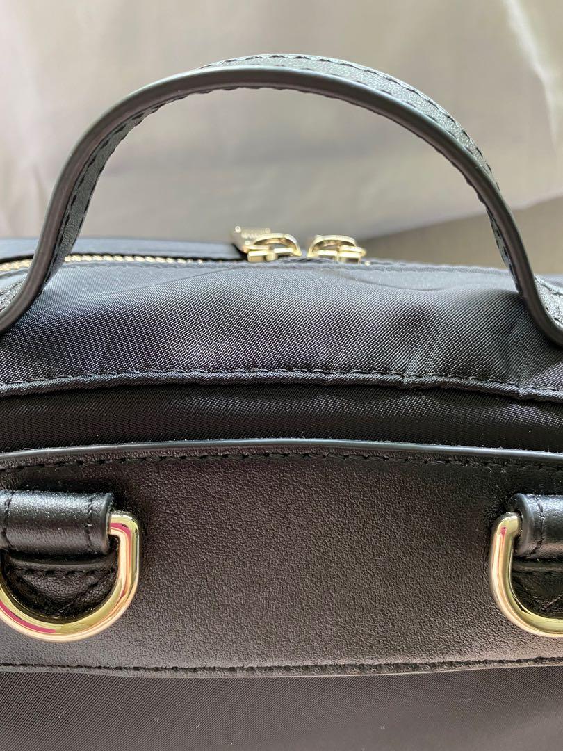 Mina Baie Nylon Mini Stevie Diaper Bag in Black & Gold, Babies & Kids ...