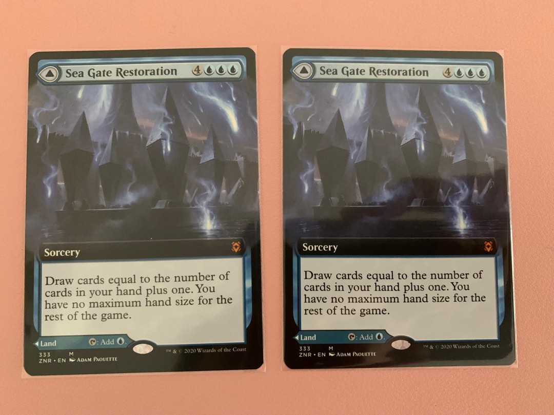 Mtg sea gate restoration extended art nm x 2 magic the gathering card ...