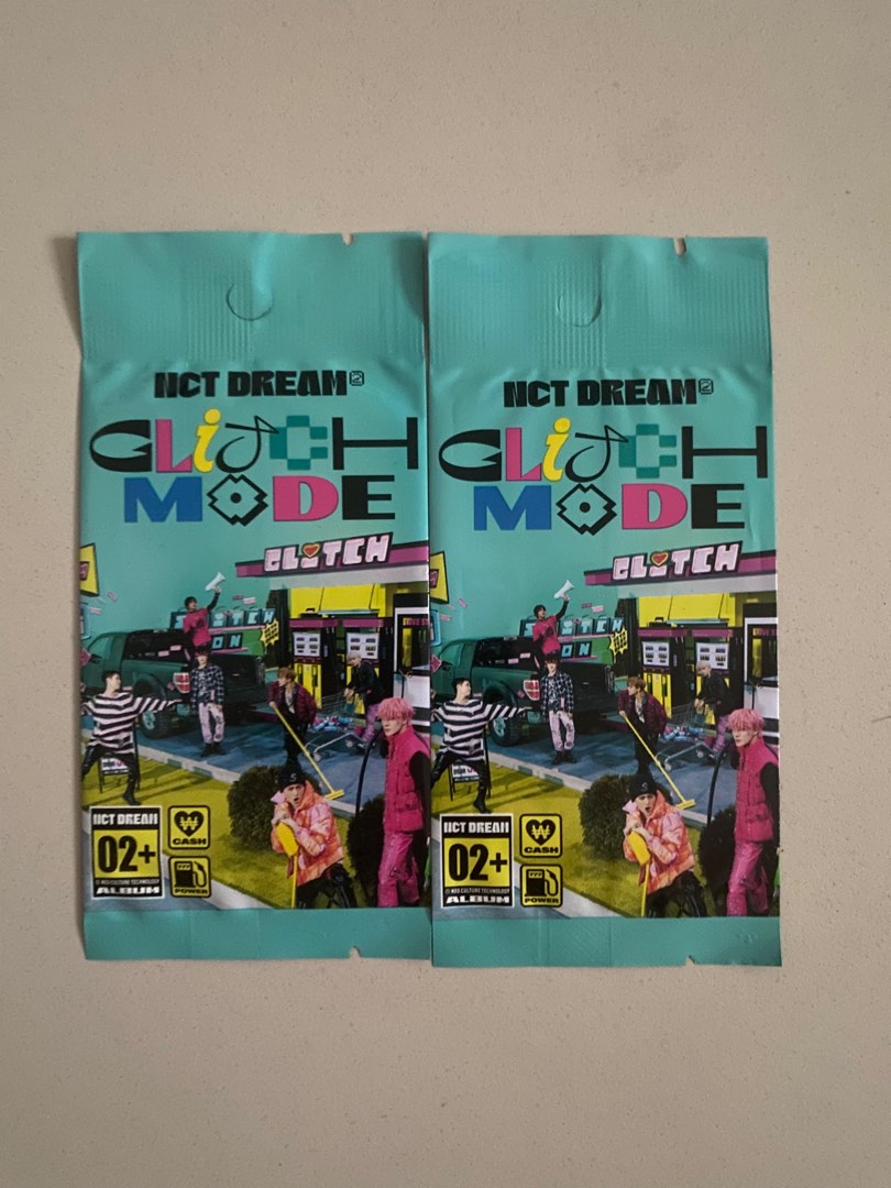 nct dream glitch mode pop up store trading card pack B sealed, Hobbies ...